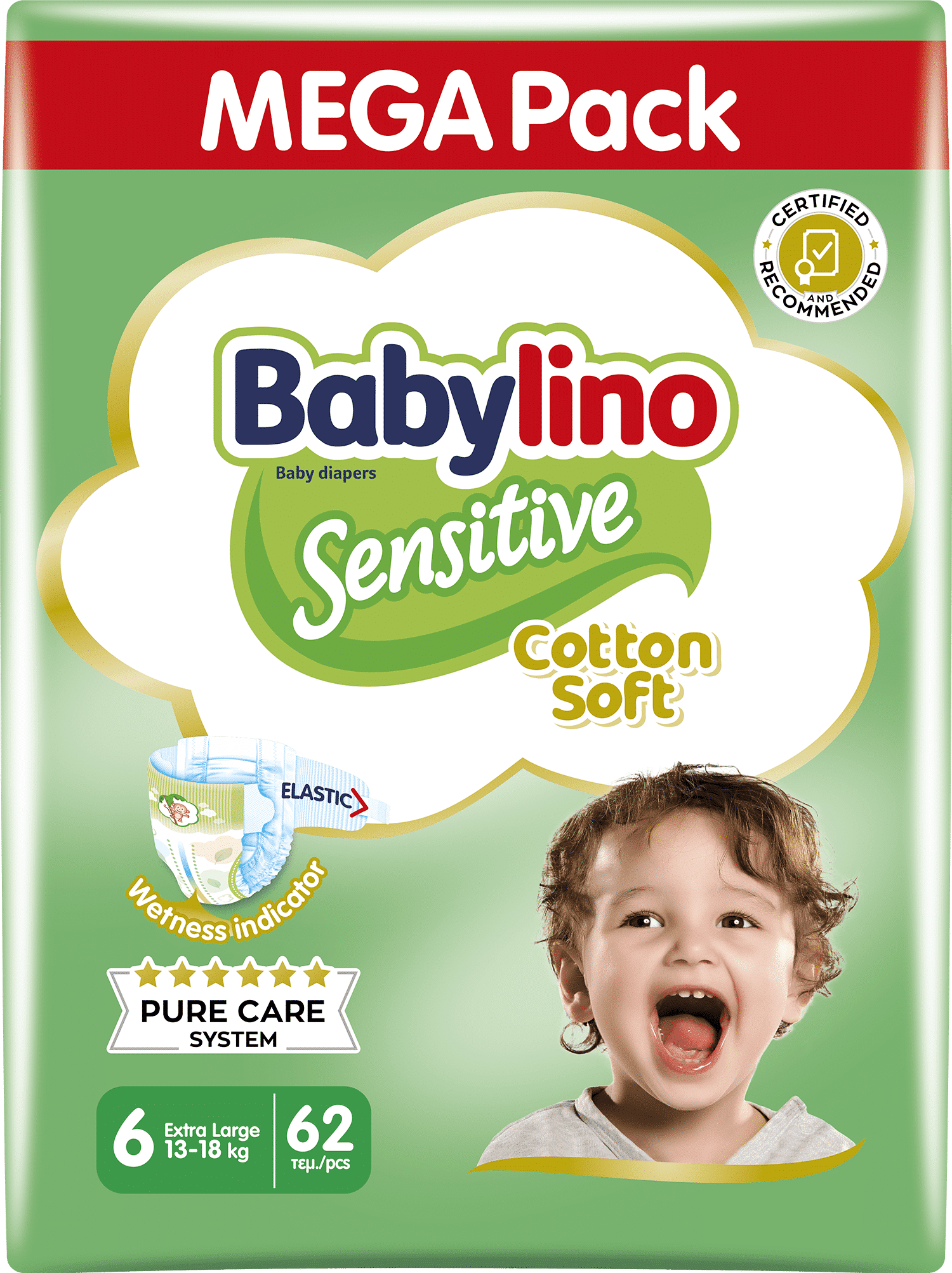 Babylino Sensitive Diapers | Megapack Extra Large No. 6 - Pemix ...